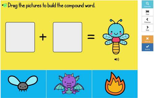 Distance Learning Compound Words BOOM CARDS Set 2 by Teaching Literacy