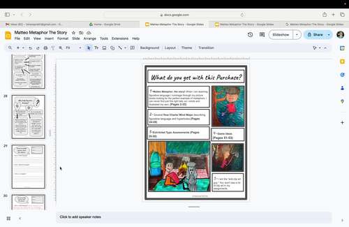 MATTEO METAPHOR / A STORY TOLD THROUGH FIGURATIVE LANGUAGE W/ ASSESSMENTS