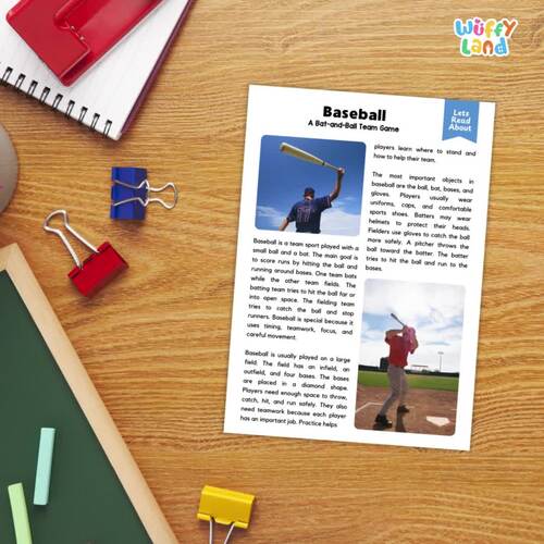 Baseball Sports Reading Passages - Reading Comprehension and ...