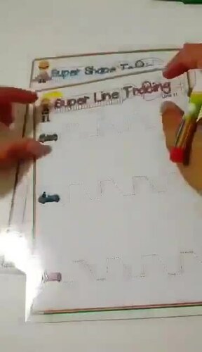 Lines and Shapes Tracing and Pencil Control Flashcards PRESCHOOL KINDER ...