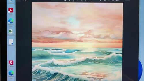 Watercolor Digital Papers, Waves, Bright Watercolor Backgrounds, Clip Art