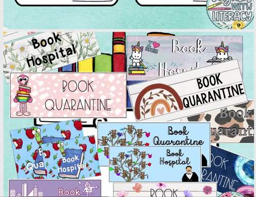 Book Hospital & Book Quarantine Class Library Bin Labels | TpT