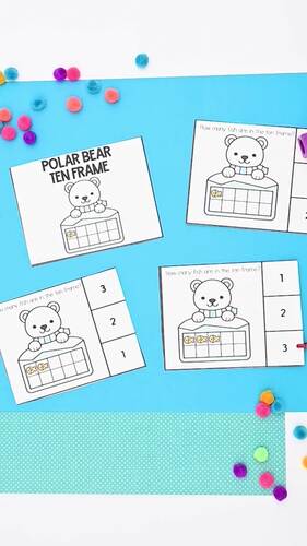 Arctic Animals Math Task Cards | Math Task Cards for Special Education