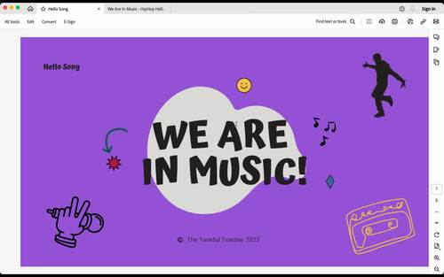 Hip Hop Hello Song: Presentation, Lyrics, and Movement by The Tuneful ...