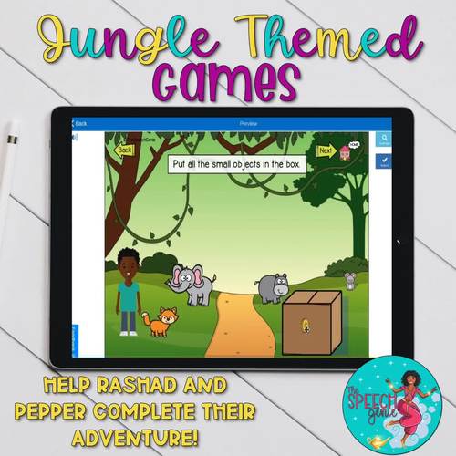 Jungle Themed Language Activities | BOOM Cards by Speech Genie | TPT