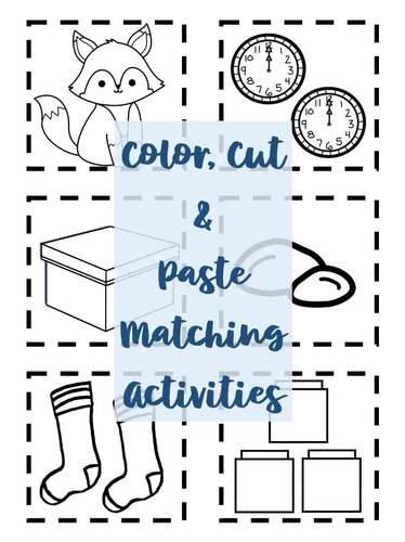 Rhyming Cut and Paste Worksheets - Phonological Awareness Rhyming Games ...