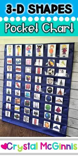 DOLLAR DEAL - Shapes Pocket Chart Center - 3d Shapes - Shape Sort ...
