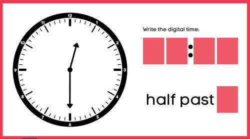 Telling Time (Half Past) Presentation by Last Minute First Things