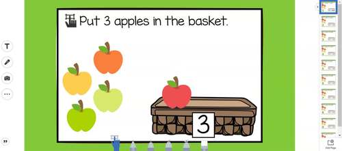 Apple Match: Numbers to Quantities DIGITAL ACTIVITIES for use with Seesaw