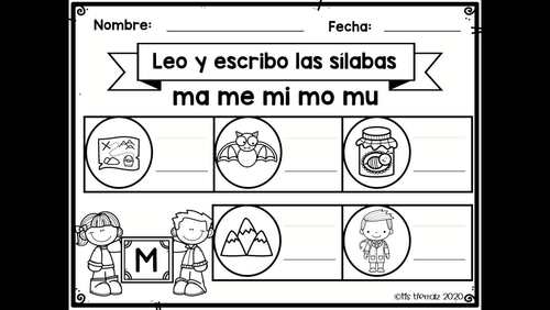 Lectura de sílabas Hojas de trabajo | Guided Reading in Spanish by Ms ...