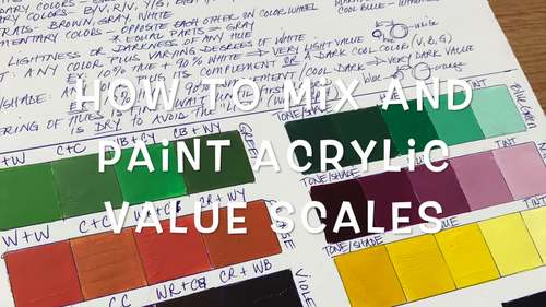 Acrylic Painting Value Scales Art Lesson Middle School Art High School Art