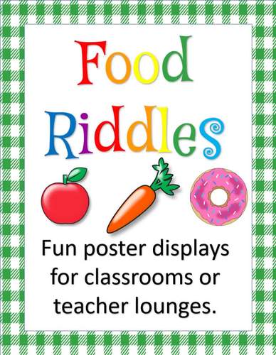 Food Riddle Posters by Cindy's Treasures | TPT