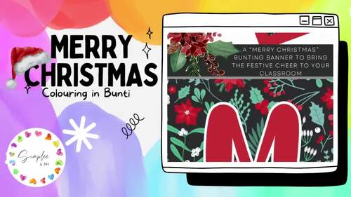 Printable | Merry Christmas | Bunting Banner | Bulletin Board by ...