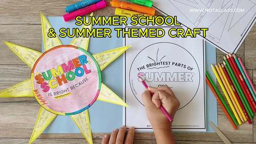 Summer School Sunshine Writing Craft & Summer Themed Sun Activity ...
