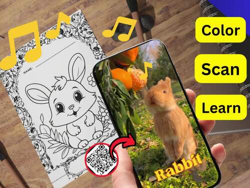 Interactive Animal Coloring Pages for Kids | QR Code Learning ...