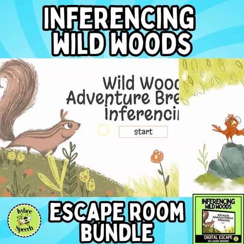 Language Activities Digital Escape Rooms Bundle 4 ELA & Speech Therapy