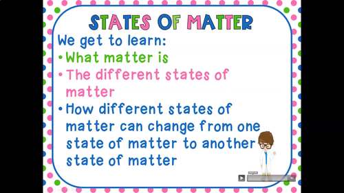 Distance Learning States of Matter Lesson with Biblical Worldview