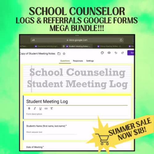 School Counseling Logs and Referrals Google Forms Mega Bundle | TPT