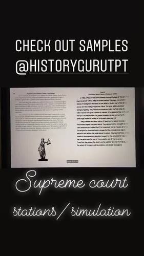 Supreme Court Cases Cooperative Learning Structure/ Stations/ Simulation