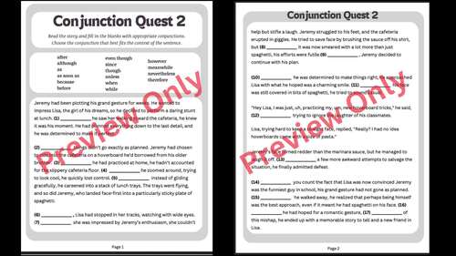 Coordinating & Subordinating Conjunction Practice by The MiddleVerse