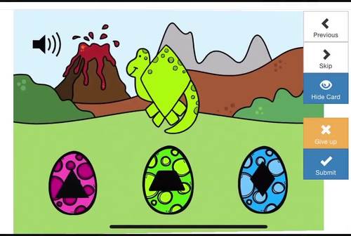 Dinosaur Shape Match BOOM Cards by Ms Robin's Circle Time | TPT