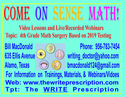 4th Grade Math Surgery Based on 2019 Test Results by The WRITE Prescription