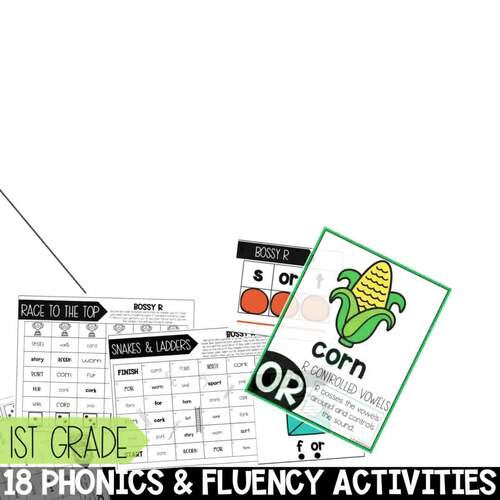 OR Bossy R Worksheets, Activities & Games 1st Grade Phonics or Spelling
