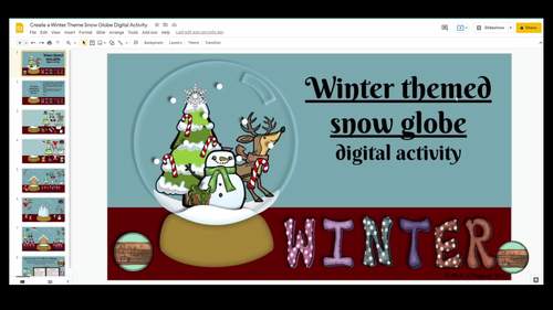 Create a Snow Globe Winter Theme Holiday Digital Activity by All in a ...