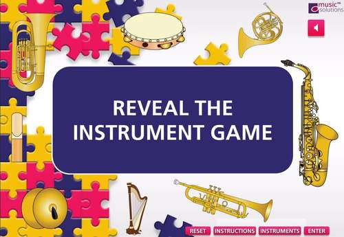 Reveal the Musical Instruments Distance Learning Game by hbmusicsolutions