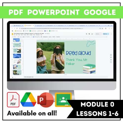 Wit & Wisdom Module 0: Grades 3-5 EDITABLE Lesson Slides & Resources
