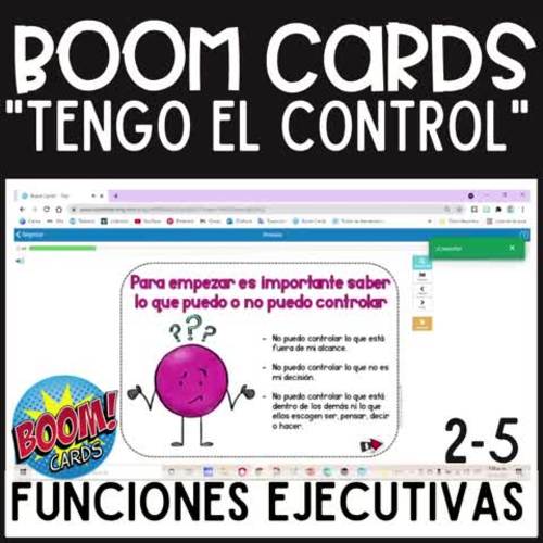 AUTOCONTROL - FUNCIONES EJECUTIVAS. 2-5. BOOM CARDS EN ESPAÑOL | TPT