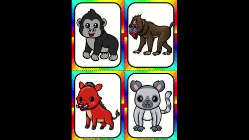 Safari & Zoo Animals Movement Cards for Brain Breaks, Self Regulation ...