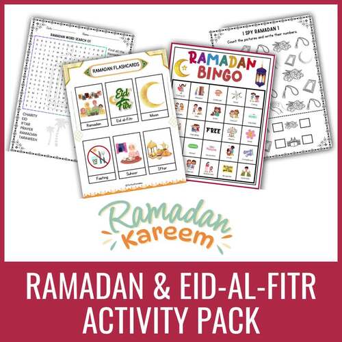 Ramadan & Eid-Al-Fitr Activity Bundle | Flashcard, Bingo, Coloring, I ...