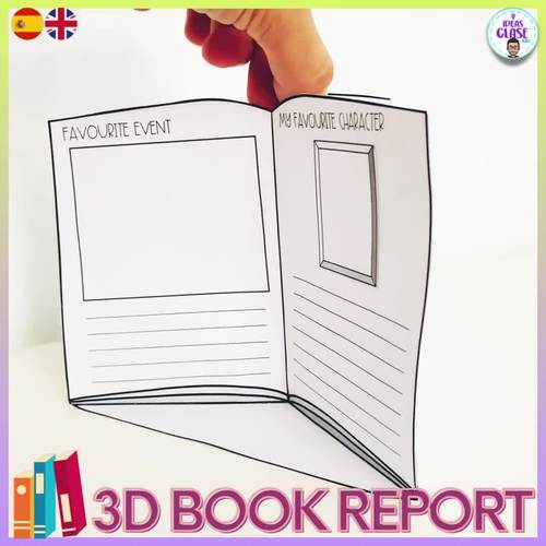3D Book report- Informe de un libro- Bilingual-dual by Ideas Clase abc