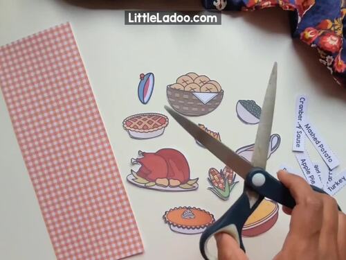 Thanksgiving Dinner Craft Printable by Little Ladoo | TPT