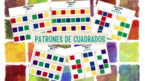 Juego de patrones con cuadrados by Maestra Yari | TPT
