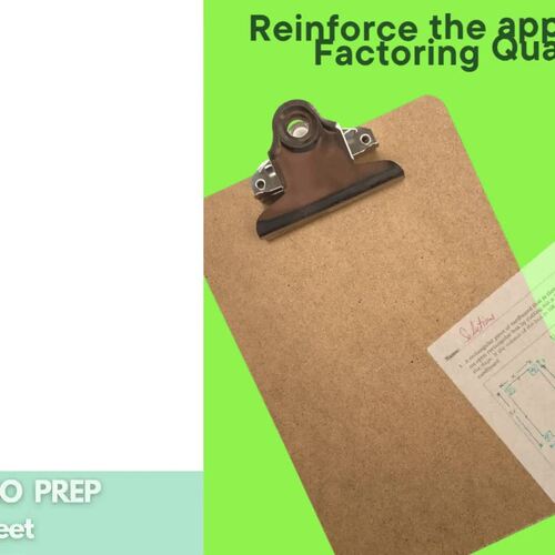 Factoring Quadratics Word Problems - NO PREP w/ Step-by-Step Solutions ...