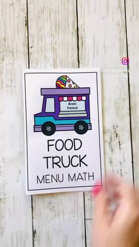 Life Skills Menu Math - Ordering, Adding 3-digit Numbers, Counting & Money