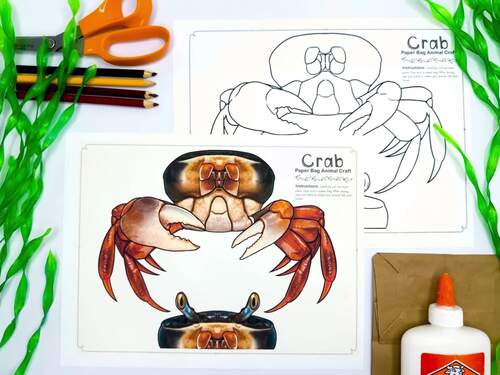 BUNDLE | Crabs | Printable Paper Craft Templates | Crab | Crafts