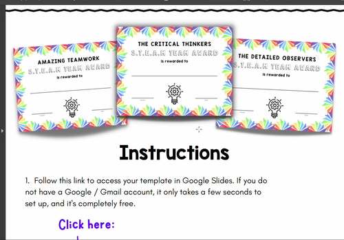 Editable STEAM Team Award Certificates, Team Building STEM, Edit Google ...