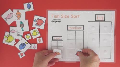 Fish Size Sorting Activity- Sort Small, Medium, + Big Pictures w ...