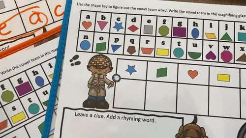 Vowel Team Detective Work A by A Special Place | TPT