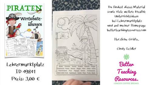 PIRATEN - Wortschatz Grundschule DAF / Deutsch, German primary school