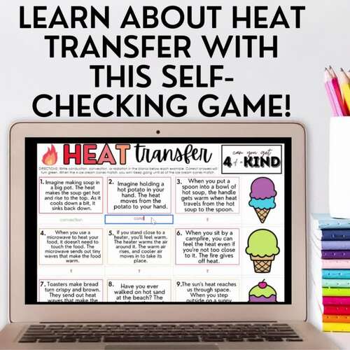 Heat Transfer Game - Conduction Convection & Radiation Activity ...