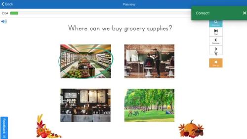 Thanksgiving Grocery Shopping for Special Education Life Skills Boom™ Cards