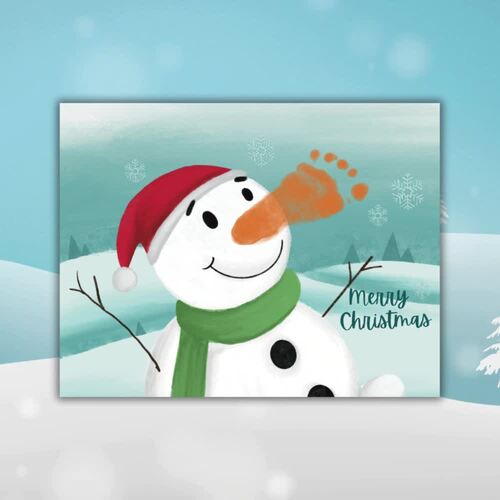 Snowman Handprint Craft Template | Winter Footprint Art | Christmas ...