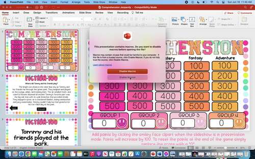 Reading Comprehension Game Show | ELA Test Prep Reading Review Game
