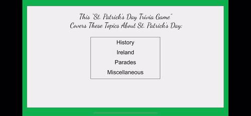 Holiday Games - St. Patrick's Day and Valentine's Day Trivia Games BUNDLE