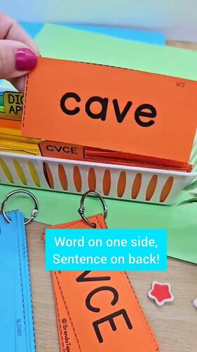 Decodable Word & Sentence Cards Science of Reading Phonics Fluency ...