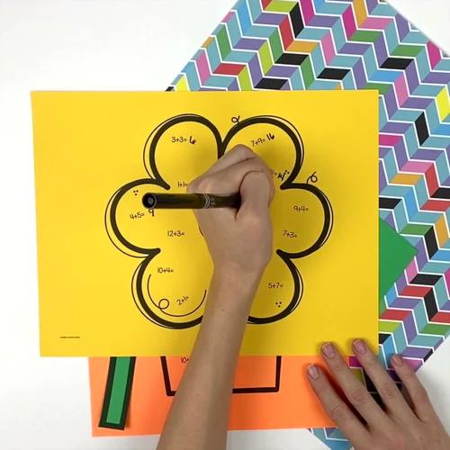 Spring Math Fact Flower Crafts | End of Year Crafts | TpT